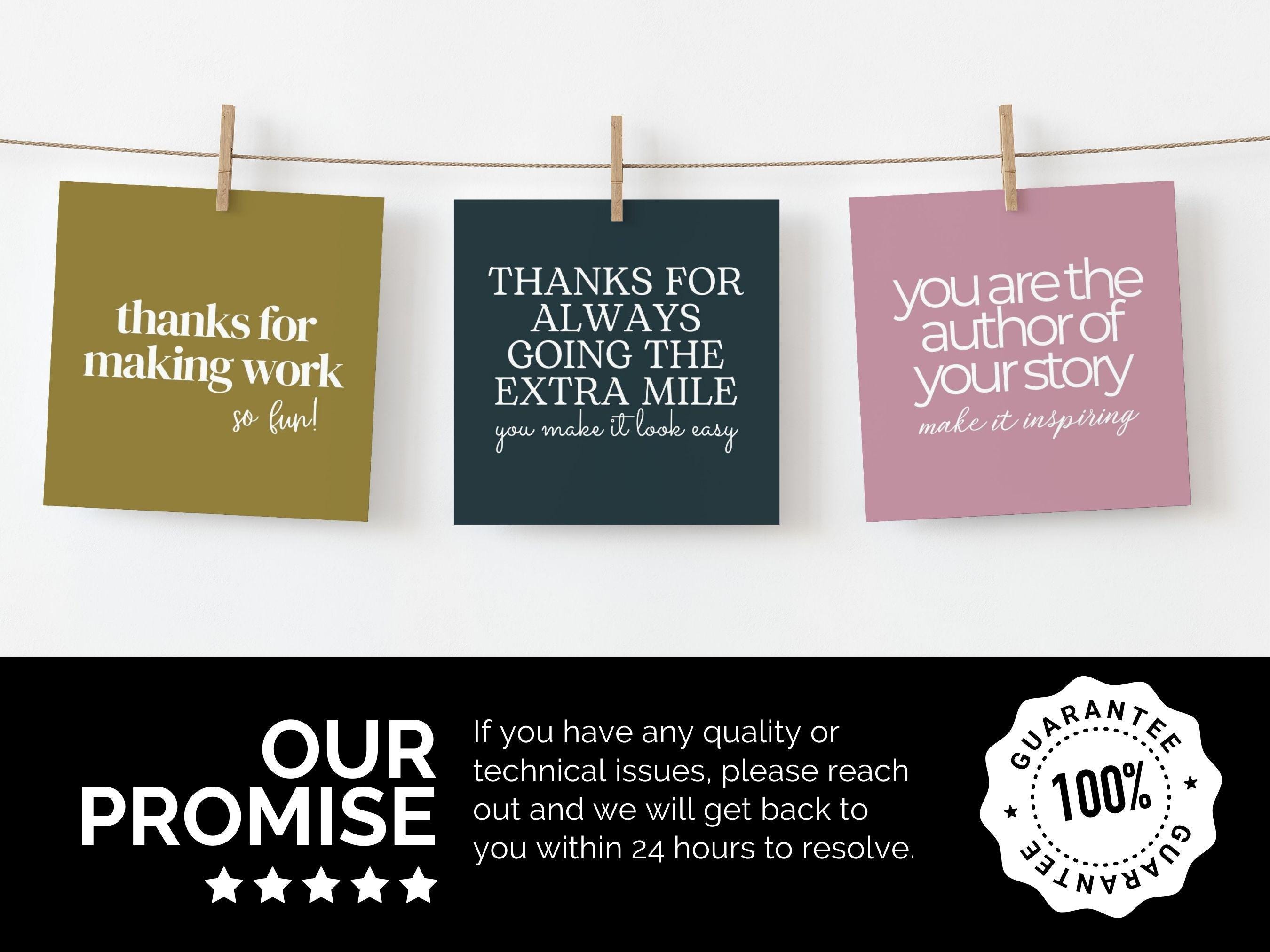 Thank You Note Cards for Employees, Team Thank You Gift Tag Pack ...