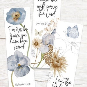 Christian Bookmark Set Bible Verses Digital Bookmark Bundle Scripture ...