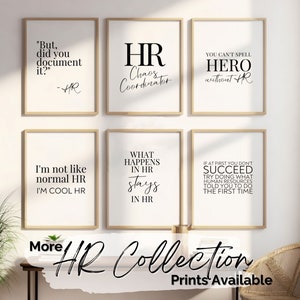 HR Wall Decor Funny HR Office Decor for Women Office Print Human ...