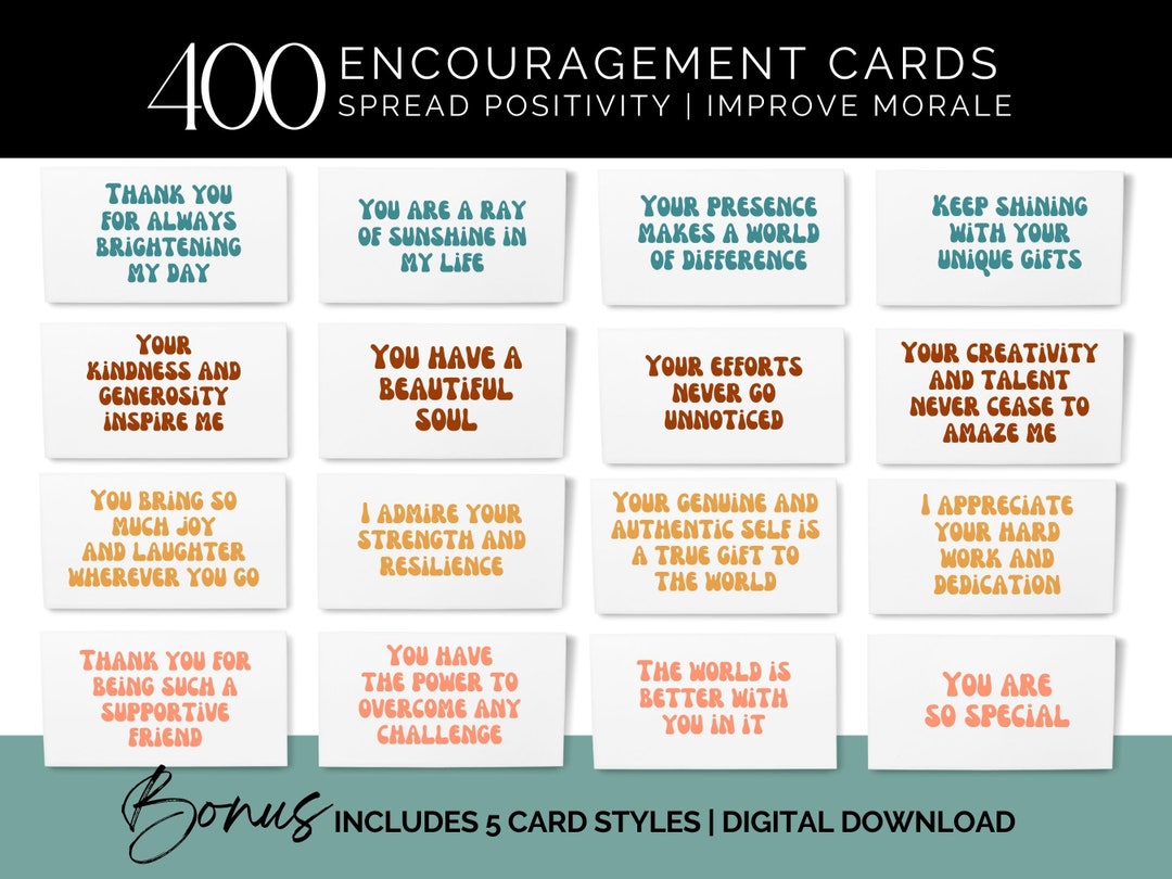 Positive Affirmation Cards to Give Away Encouraging Notes of ...