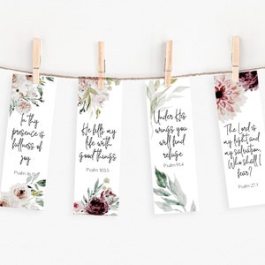 Printable Psalm Bookmark Bible Verse Bookmark Set Digital Bookmark ...