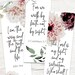 Printable Psalm Bookmark Bible Verse Bookmark Set Digital Bookmark ...