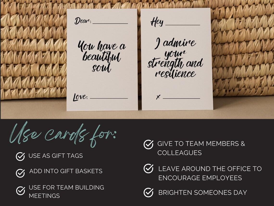 Personalized Gratitude Cards, Words of Encouragement for Employees ...