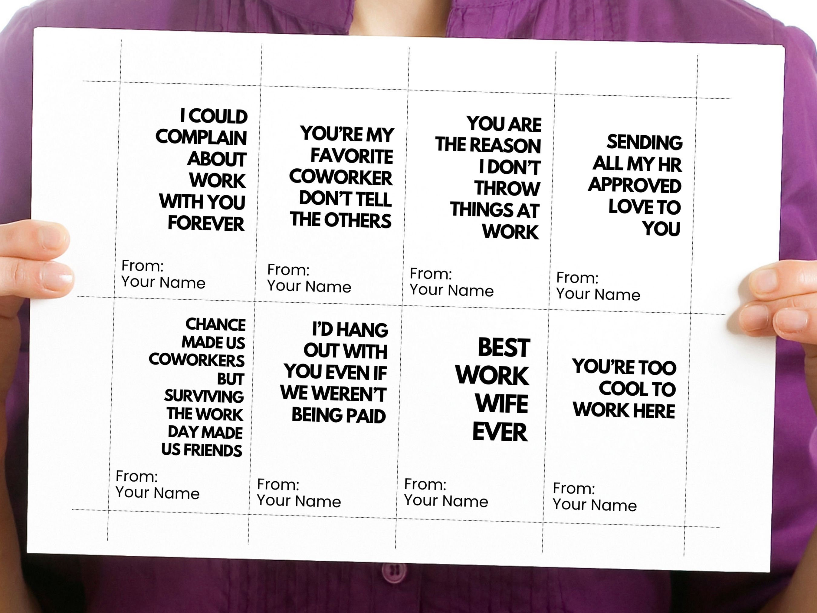Sarcastic Coworker Gift Tags, Funny Employee Cards, Editable Gift Tags ...