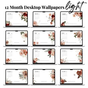Desktop Wallpaper Floral, Desktop Background Wallpaper, 2024 Monthly ...