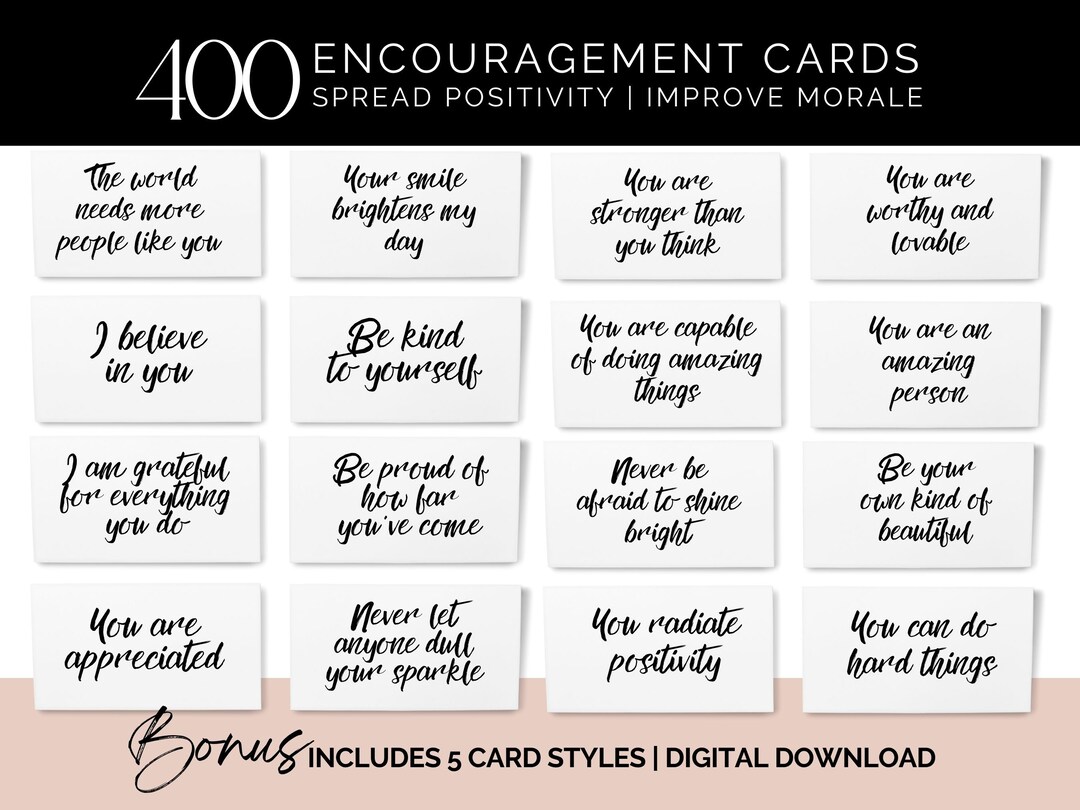 Positive Affirmation Cards to Give Away Encouraging Notes of ...