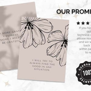 Daily Gratitude Cards Encouragement Cards Printable Positive ...