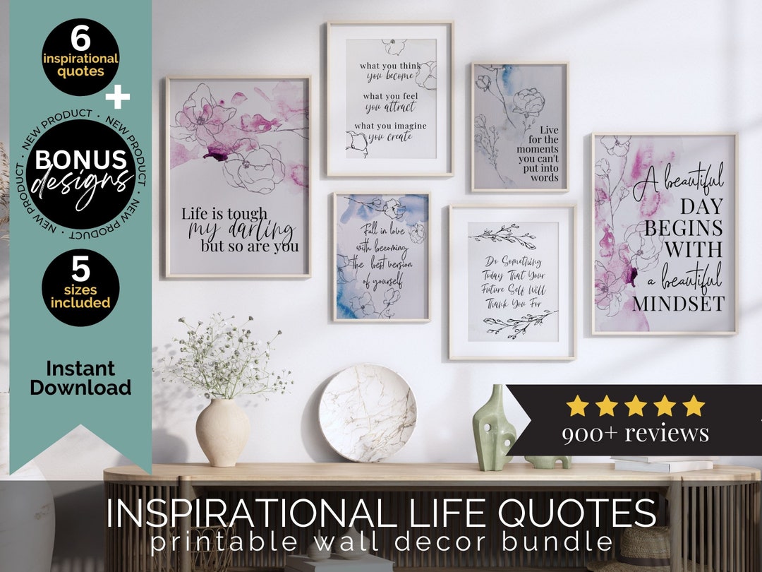 Inspirational Wall Art Office Decor Women Quotes About Life - Etsy