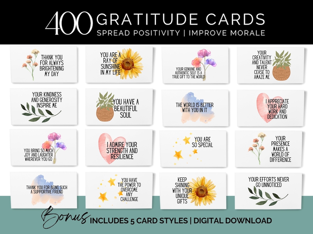 Gratitude Cards for Work Encouraging Notes of Encouragement Cards for ...