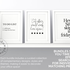 Funny Office Wall Art Set of 3 Prints Sarcastic Workplace Posters Sassy ...