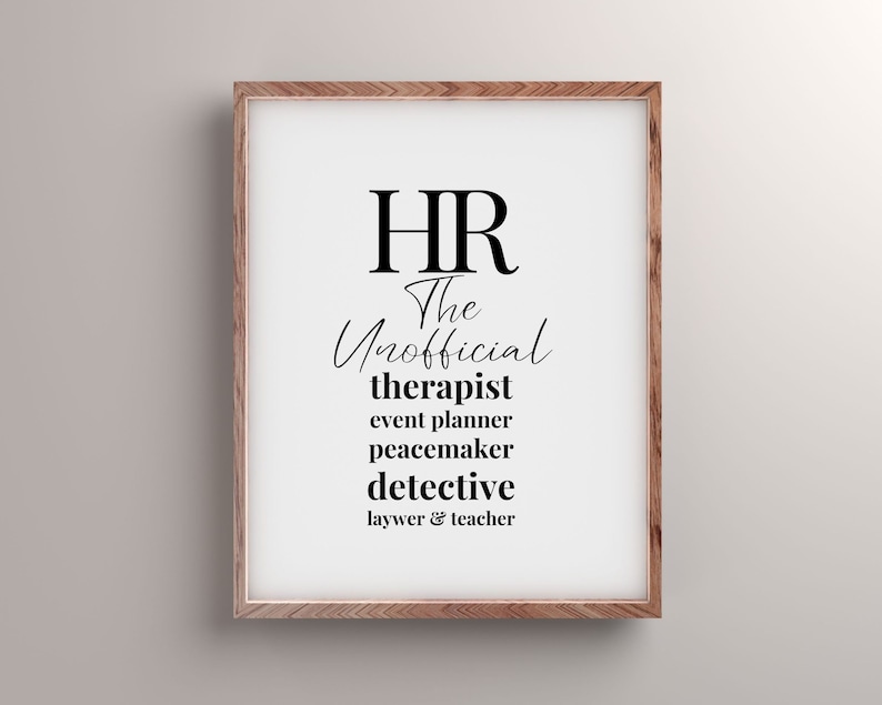 HR Wall Decor Funny HR Office Decor for Women Office Print - Etsy