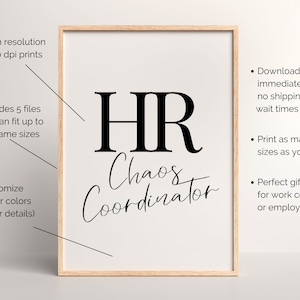 Human Resources Office Decor Bundle HR Office Wall Art for Women Funny ...