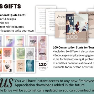 Employee Appreciation Printables Bundle, Staff Award Certificate ...