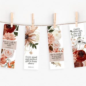 Printable Bookmarks for Women Christian Bookmark With Quote Bible ...
