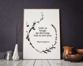 Maya Angelou Quote Wall Art - Etsy