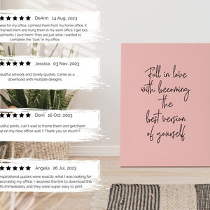 Inspirational Wall Art Women Pink Office Desk Decor Quotes About Life ...