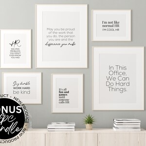 HR Office Decor for Women Office Wall Art Human Resources Funny Quote ...