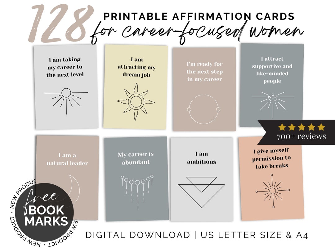 Positive Affirmation Cards for Career-driven Women, Affirmation Cards ...