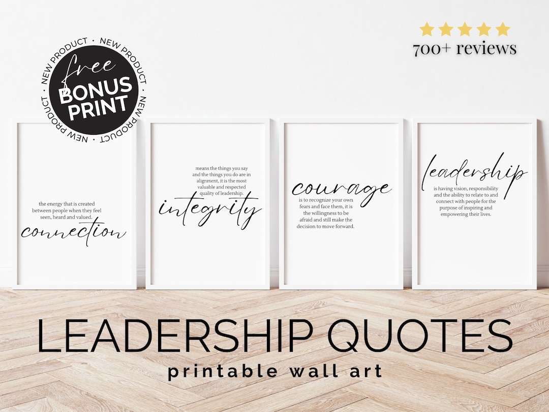 Leadership Quotes Office Decor Printable Leadership Wall Art - Etsy