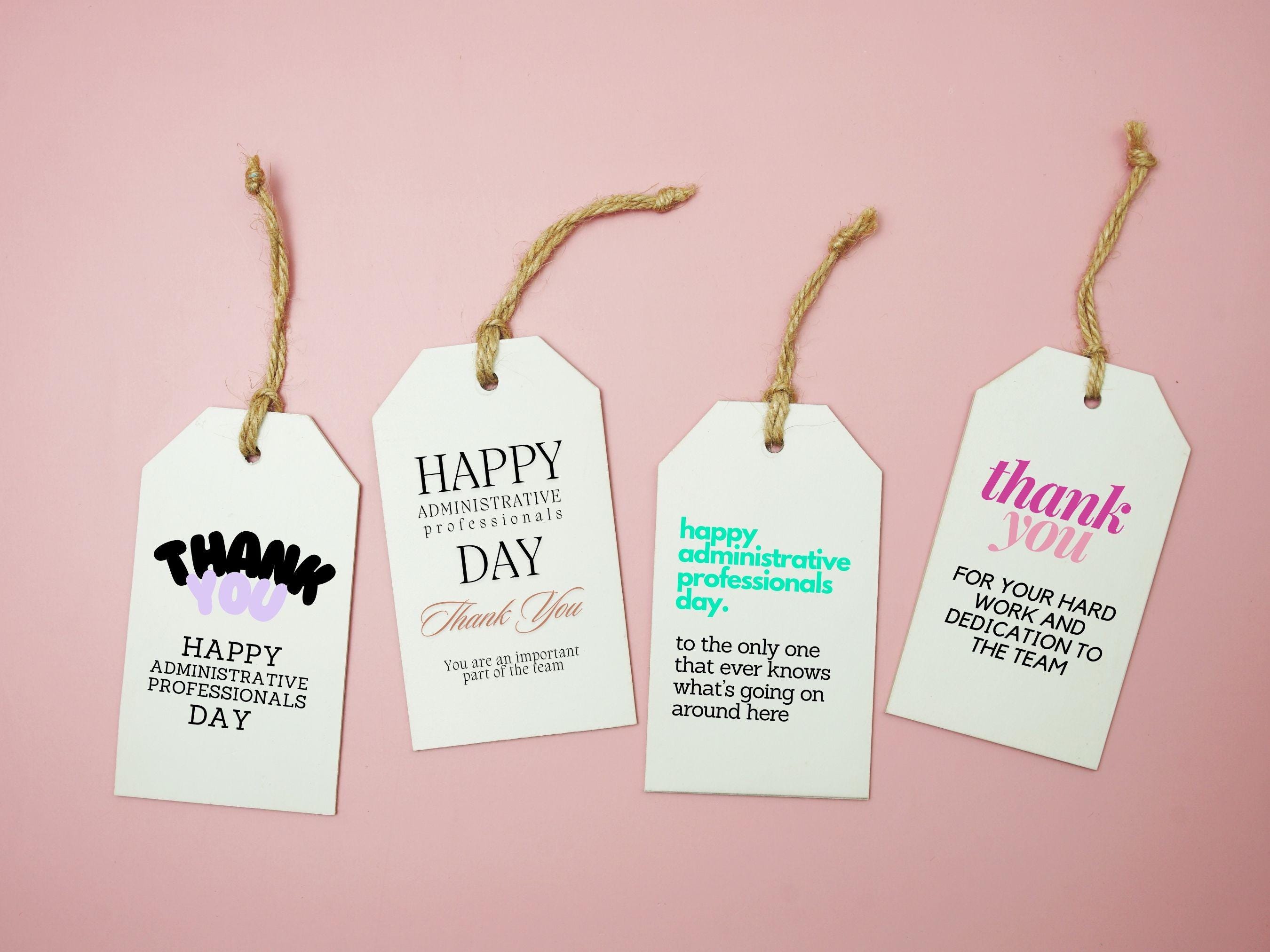Admin Assistant Day Gift Tags Office Staff Appreciation Cards Personal ...