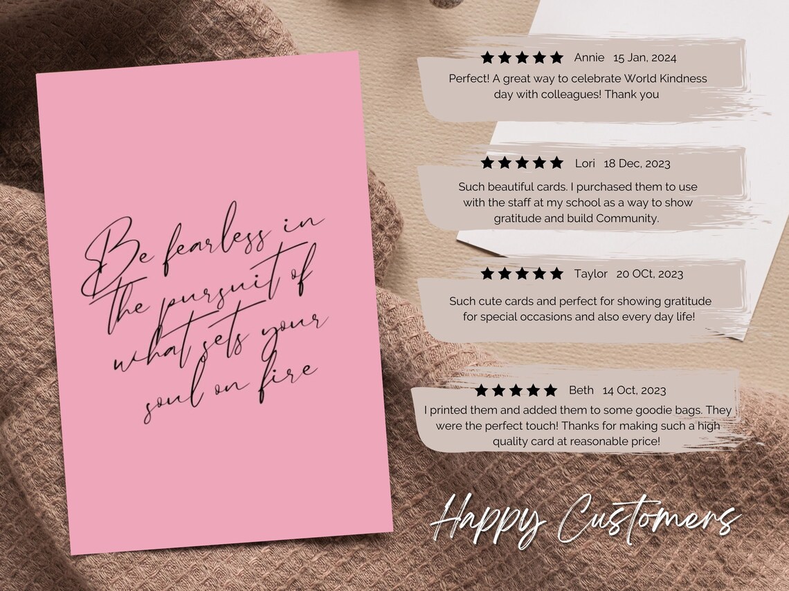 Vision Board Quote Printable Pink Inspirational Quote Cards Positive ...