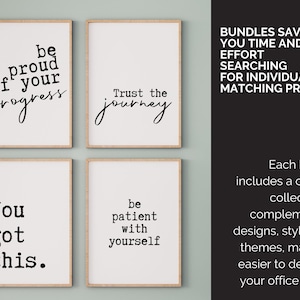 Encouragement Quotes for Counselling Office Decor, Therapy Wall Art Set ...
