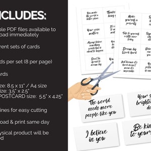 Positive Affirmation Cards to Give Away Encouraging Notes of ...