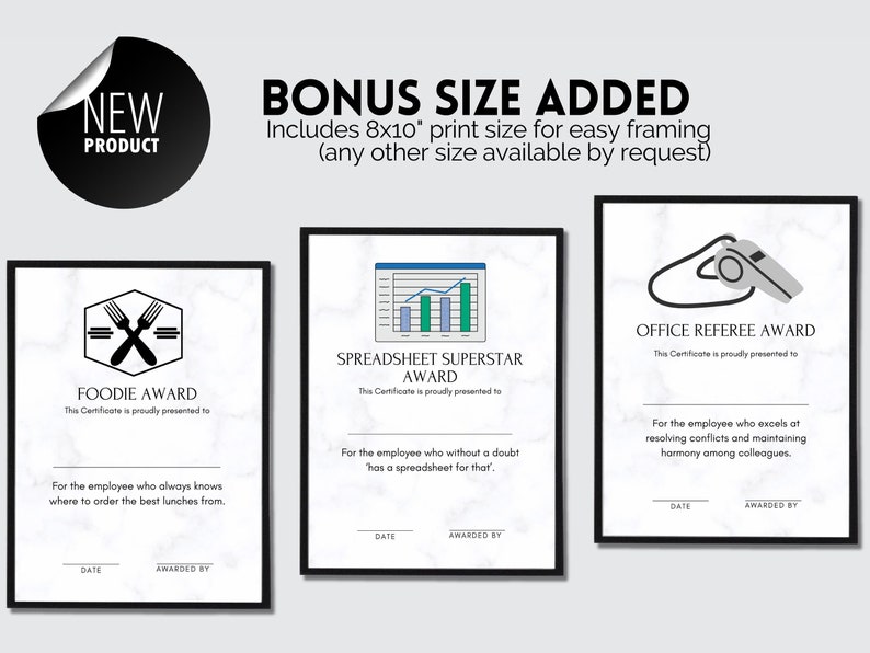 Editable Employee Award Certificates, Funny Staff Appreciation Work ...
