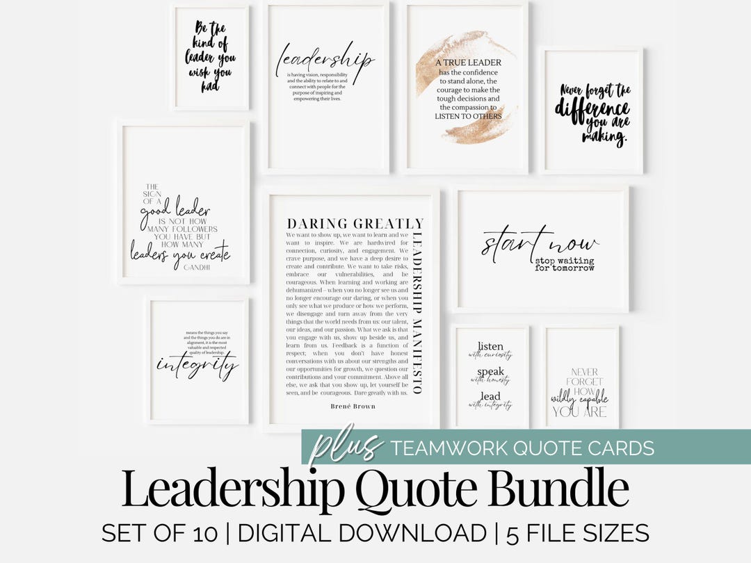 Leadership Quote Wall Art Motivational Office Decor Women Home Office ...