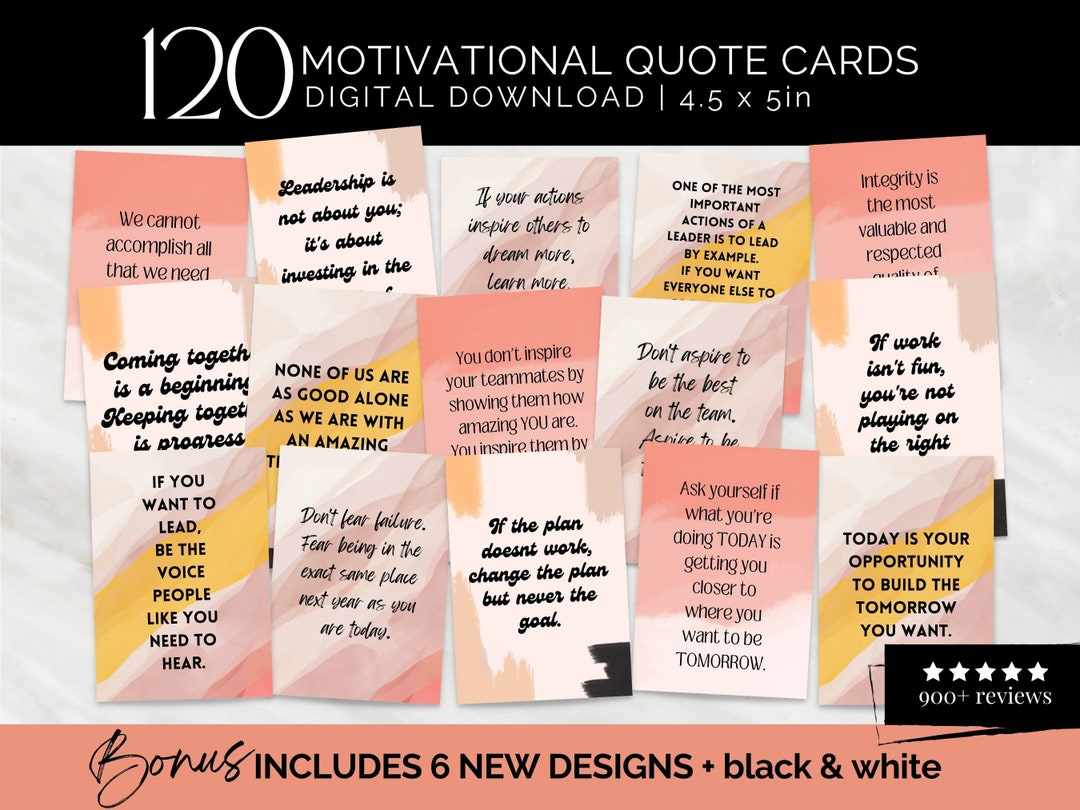 Leadership Quote Encouragement Cards Team Building Cards - Etsy