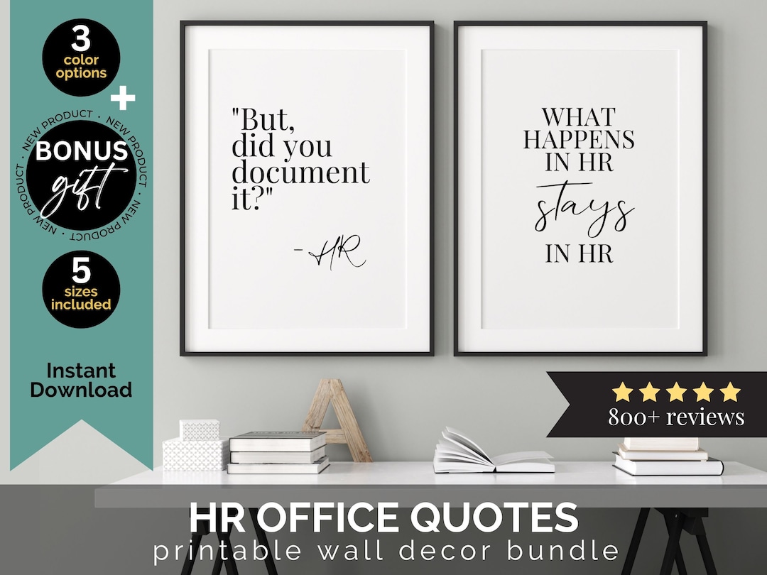 Human Resources Office Decor for Women Office Wall Art Set of - Etsy