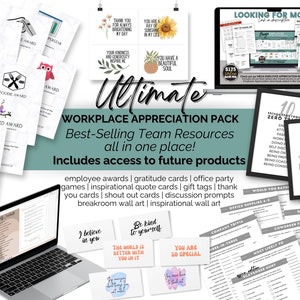 Employee Appreciation Printables Bundle, Staff Award Certificate ...