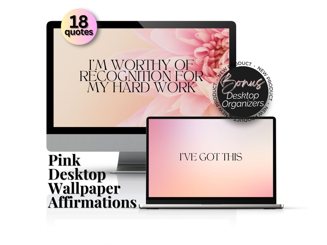 Pink Desktop Wallpaper Quotes Cute Themed Computer Background Desktop ...