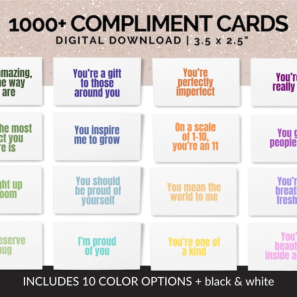 Compliment Cards - Etsy