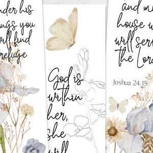 Christian Bookmark Set Bible Verses Digital Bookmark Bundle Scripture ...