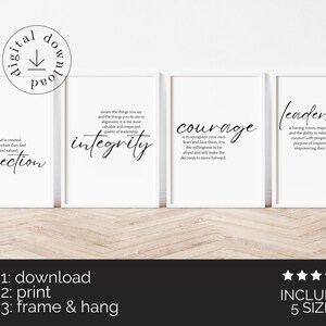 Leadership Quotes Office Decor, Printable Leadership Wall Art Set of 4 ...