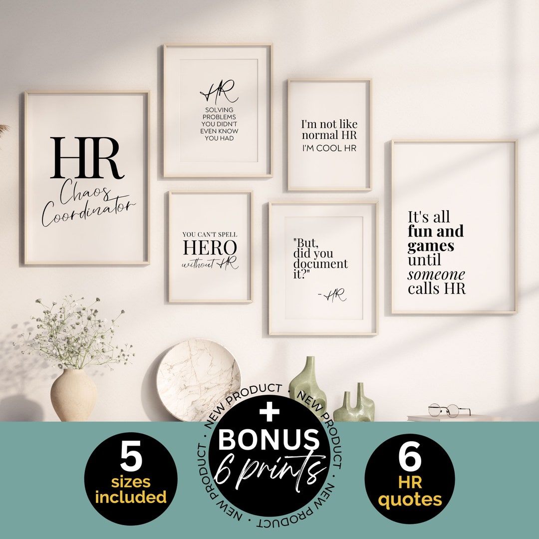 Human Resources Quote Wall Art Prints HR Poster Bundle HR - Etsy