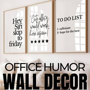Funny Office Wall Art Set of 3 Prints Sarcastic Workplace Posters Sassy ...