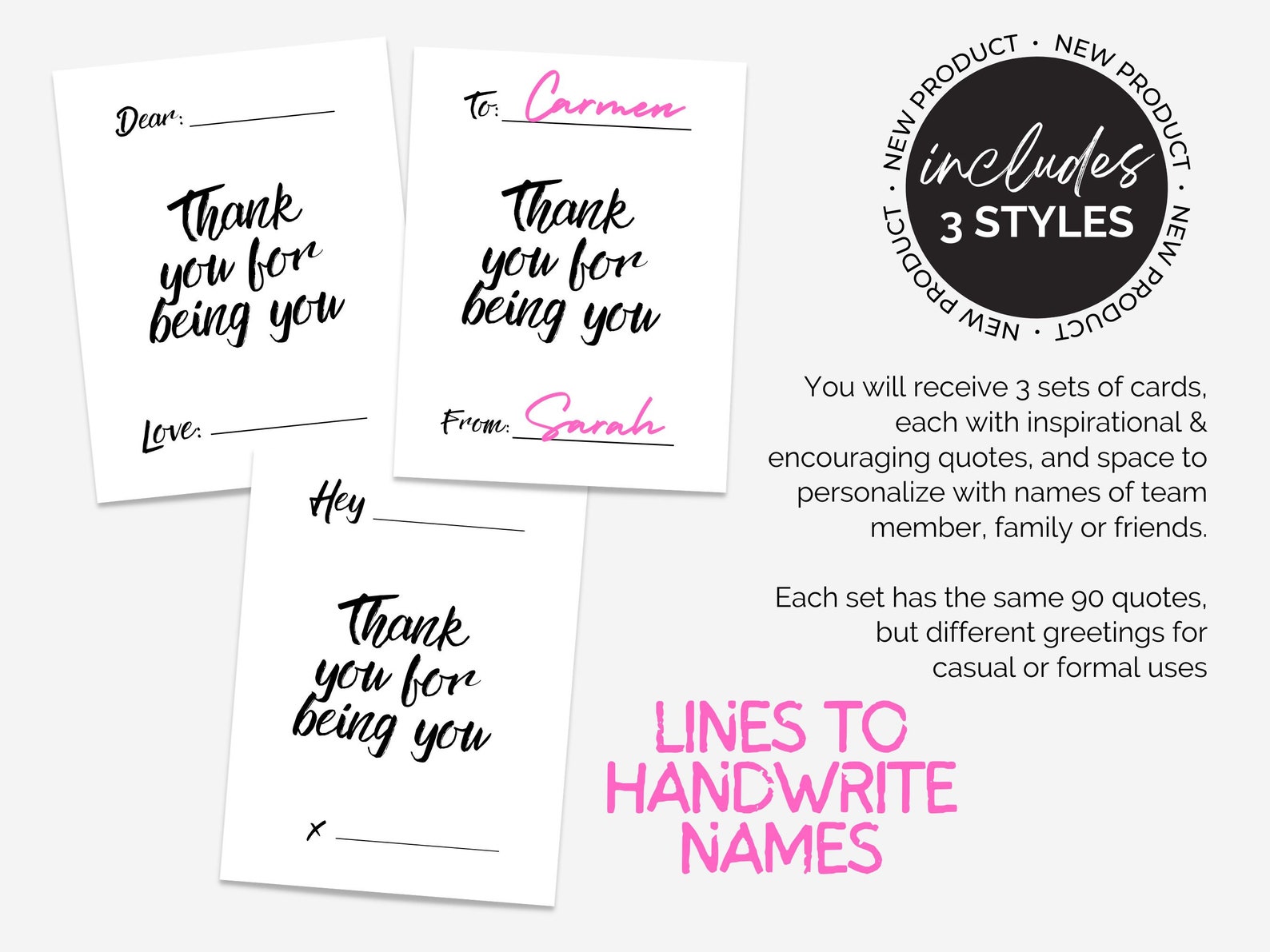 Personalized Gratitude Cards, Words of Encouragement for Employees ...