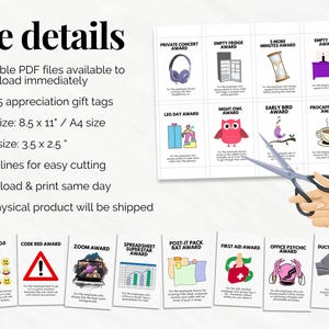 Employee Appreciation Gift Tags Staff Recognition Awards Funny Coworker ...