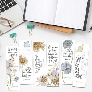 Christian Bookmark Set Bible Verses Digital Bookmark Bundle Scripture ...
