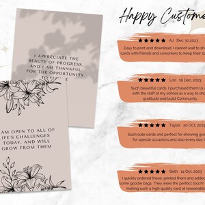 Daily Gratitude Cards Encouragement Cards Printable Positive ...