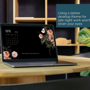 Desktop Wallpaper Floral, Desktop Background Wallpaper, 2024 Monthly ...