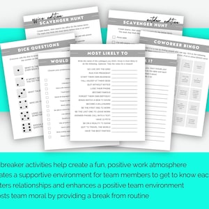 Team Building Games, Office Party Games Bundle, Work Event Ice Breaker ...
