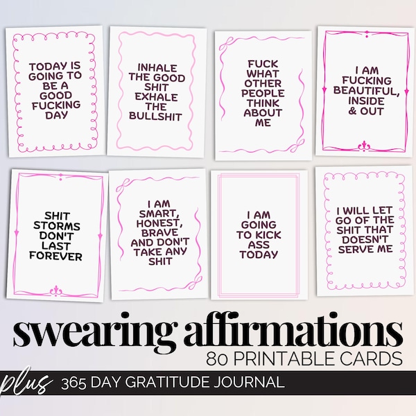 Swear Affirmations - Etsy UK