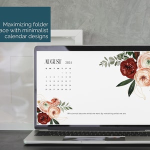 Desktop Wallpaper Floral, Desktop Background Wallpaper, 2024 Monthly ...