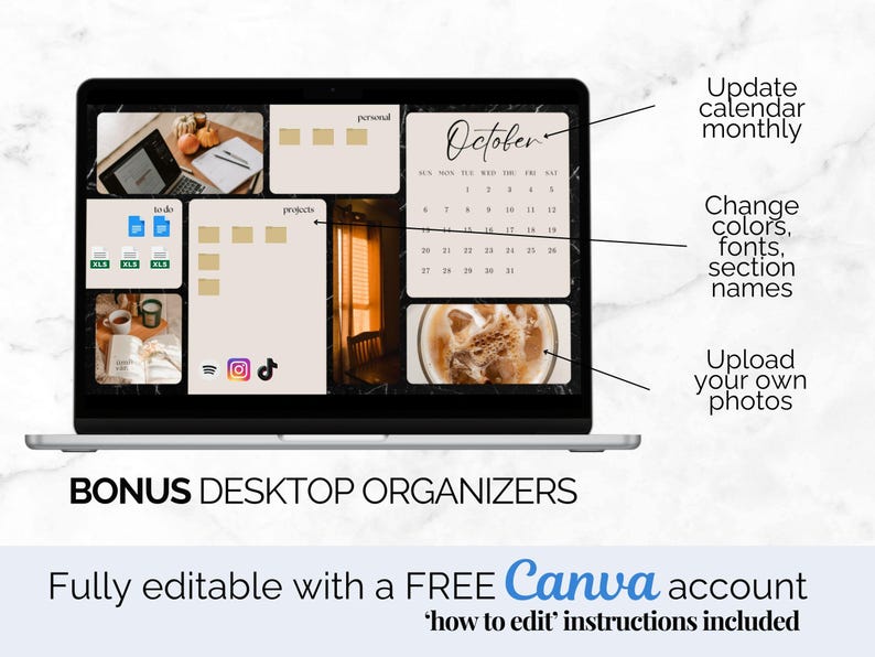 Desktop Wallpaper Calendar 2026, Dark Aesthetic Desk Decor, Monthly ...