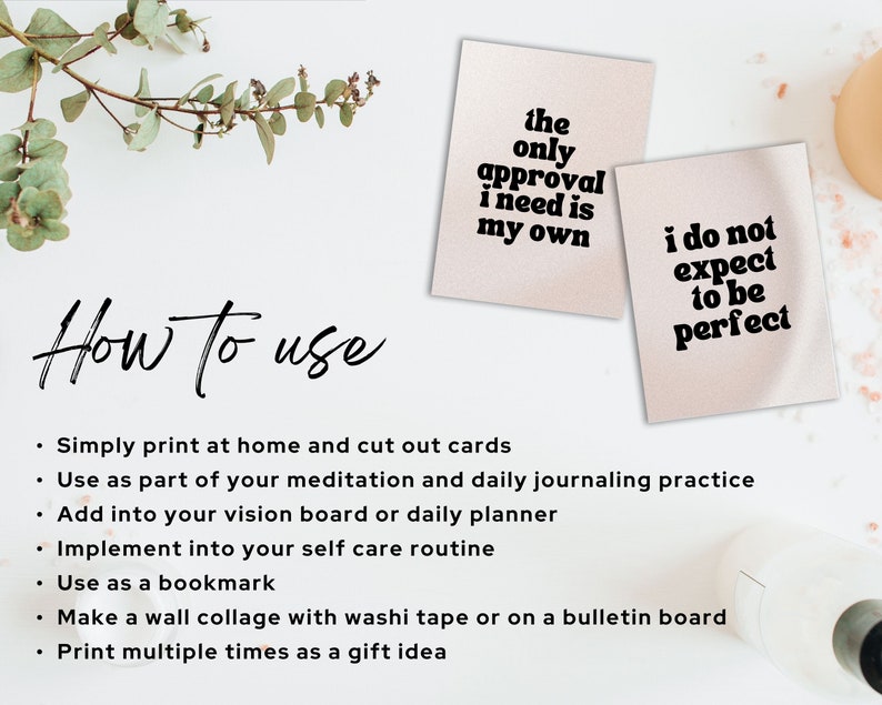 Gradient Affirmation Cards Printable Set of 96 Inspirational - Etsy