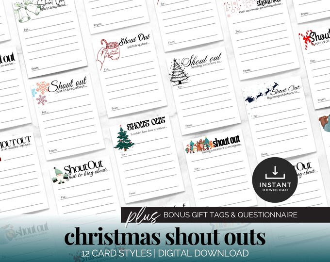 Printable Shout Out Cards – Encouragement and Appreciation Cards ...