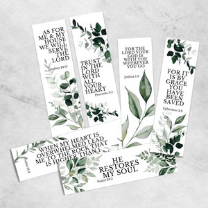 Printable Bible Verse Bookmark Set Digital Bookmark Bundle Scripture ...